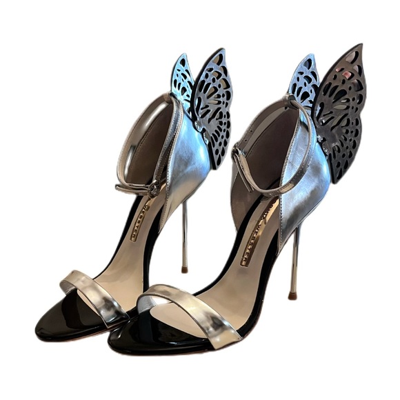 Sophia Webster | Shoes | Sophia Webster Silver Butterfly Heels | Poshmark